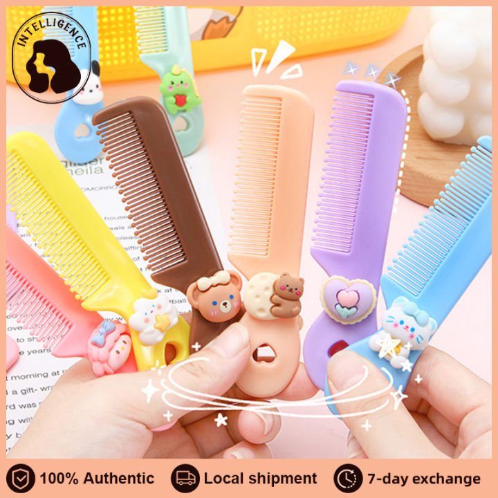 🎀🎀IE Cute Cartoon Portable Mini Comb Girl Hairdressing Tool Candy Color ...