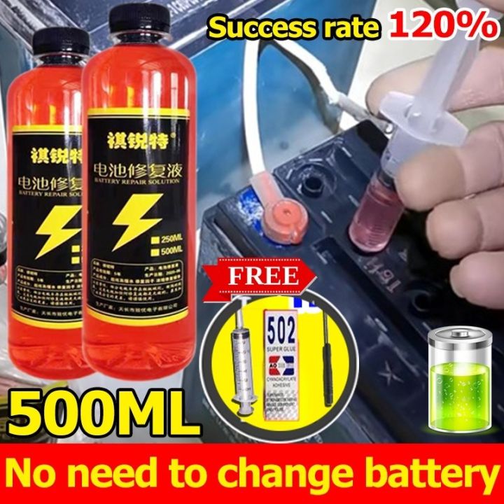 Asid Bateri 500ml Battery repair liquid Battery acid water Car battery ...