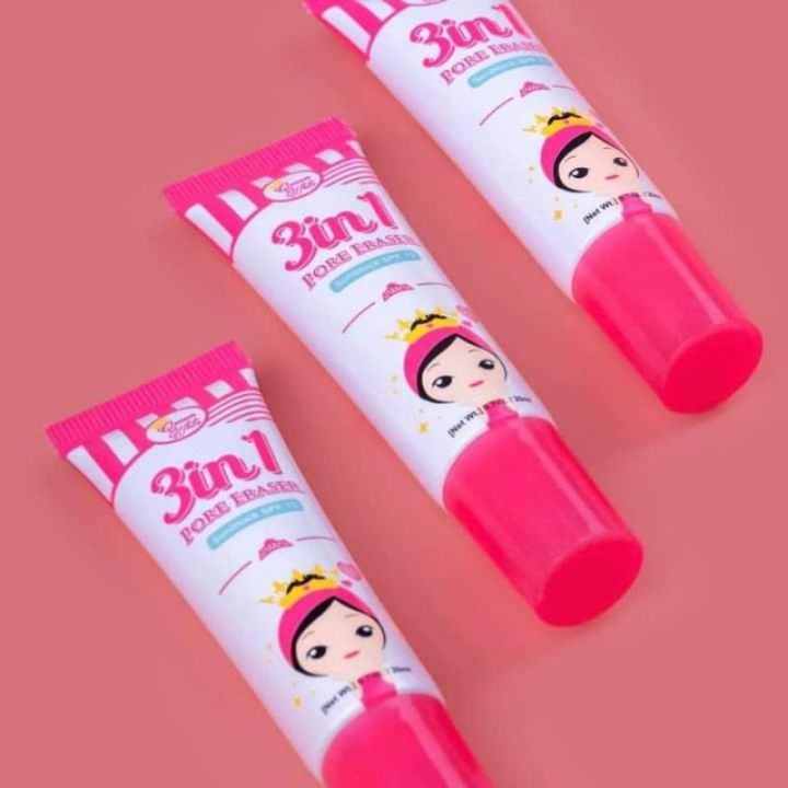 Queen White 3 in 1 Pore Eraser SPF 75 Sunblock Gel/ Tinted Sunscreen ...