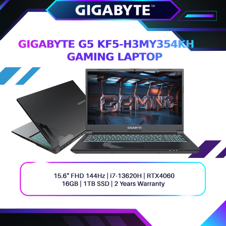 100% Genuine Gigabyte G5 KF5 AI Gaming Laptop (i7-13620H/16GB DDR5 /1TB SSD/15.6'' FHD 144HZ ...