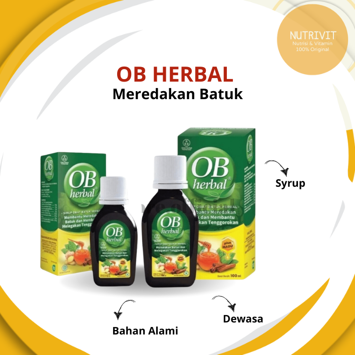 OB HERBAL DEWASA SYRUP 60 & 100 ML | Lazada Indonesia
