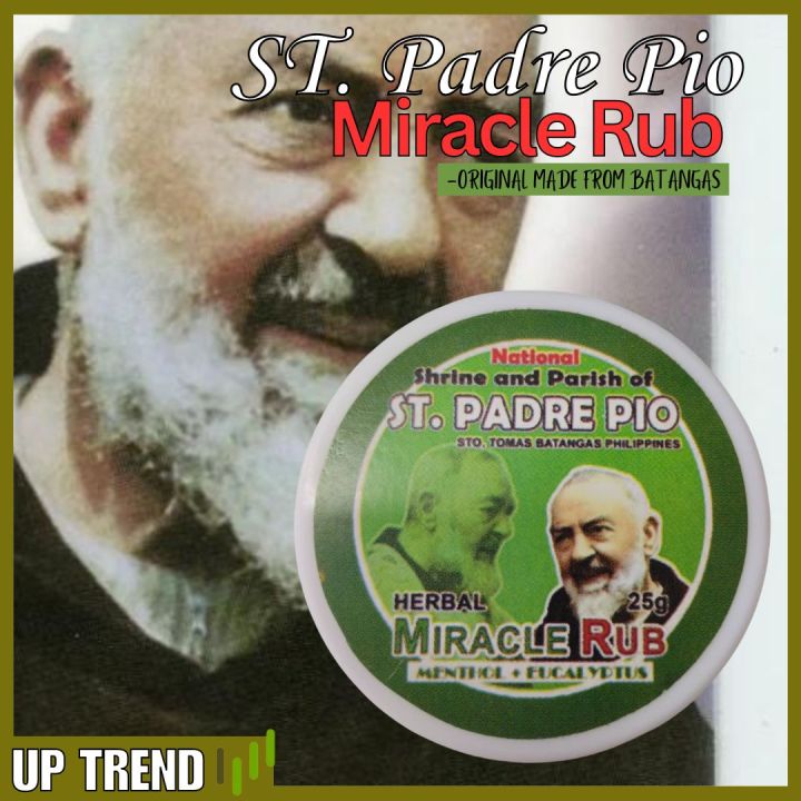 St. Padre Pio Miracle Rub Ointment Menthol Original Made From Batangas ...