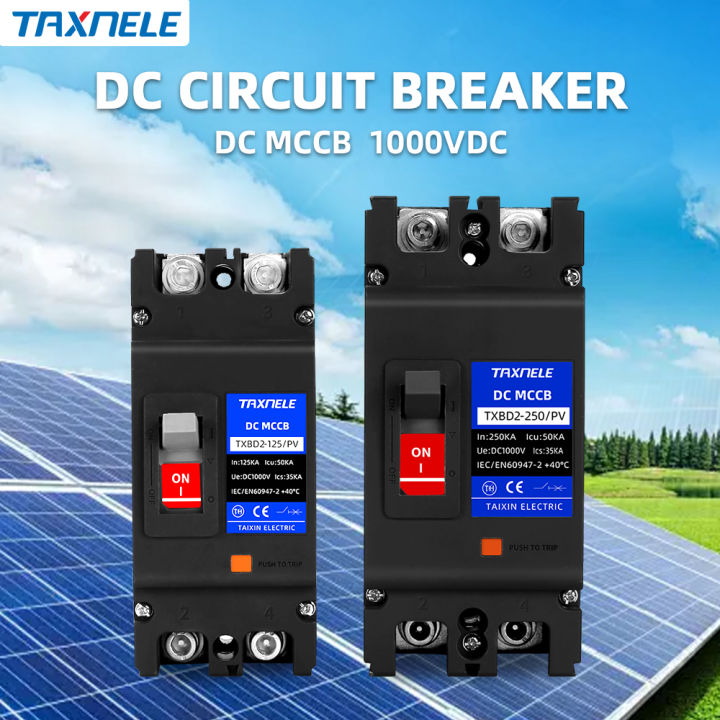 2P DC MCCB 1000V Solar Molded Case DC Circuit Breaker PV MCCB 125A 200A ...