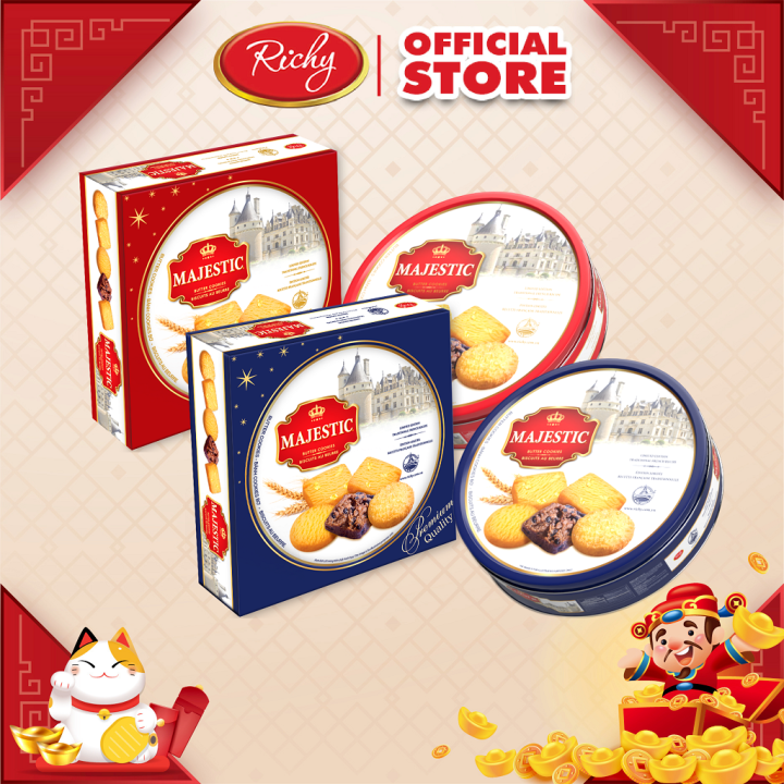 [NEW] Bánh hộp thiếc Majestic 382g - bánh cookies, bánh quy - bánh Richy - Tết 2024 | Lazada.vn