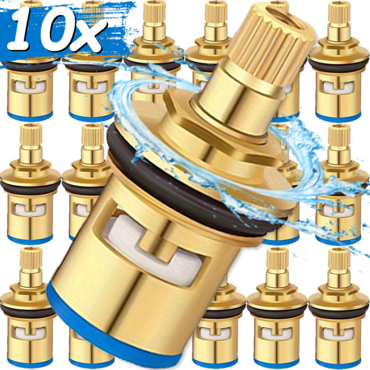 10PCS Stainless Steel Universal Replacement Tap Valves Brass Ceramic ...