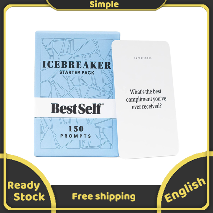 BestSelf Conversation Cards Icebreaker Deck with 150 Prompts Card Game ...