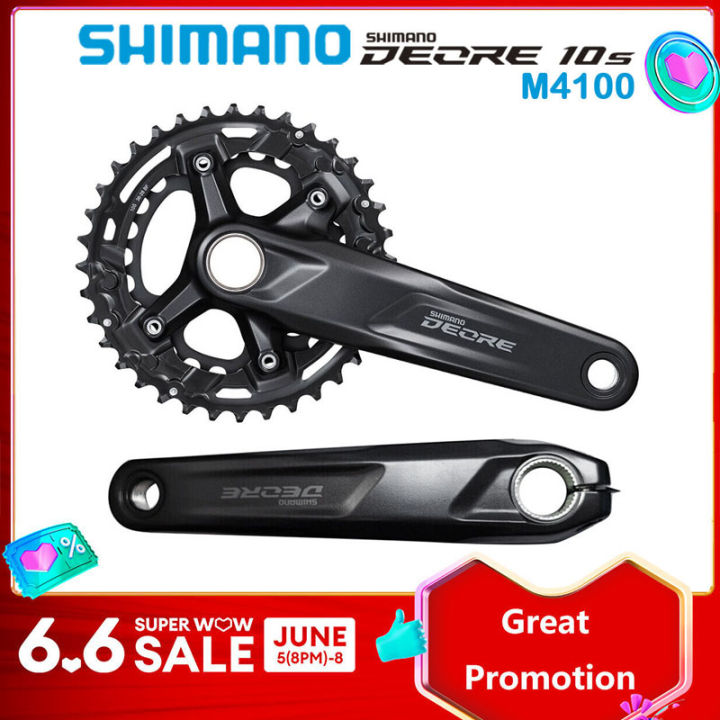 SHIMANO DEORE FC M4100 Crankset MTB 2x10 Speed 170mm 175mm Crank 36-26T Chainring BB52 Bottom ...