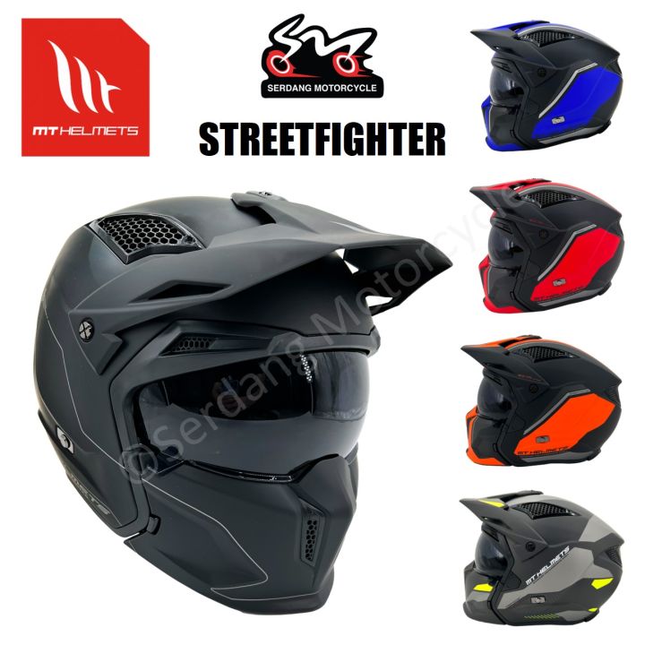 MT Helmets STREETFIGHTER Full Face Helmet Modular Street Fighter SV ...