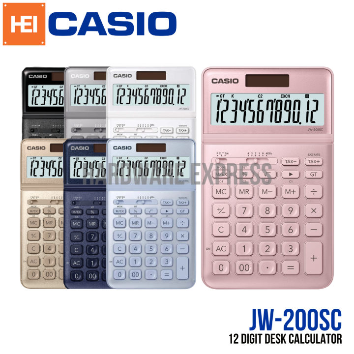 Casio Calculator 12 Digit Calculator JW-200SC 100% Original Authentic ...