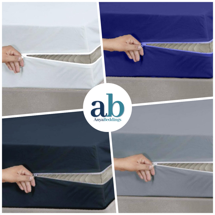 FOAM COVER LONG ZIPPER PLAIN BLACK SATIN STRIPE- CANADIAN COTTON ...