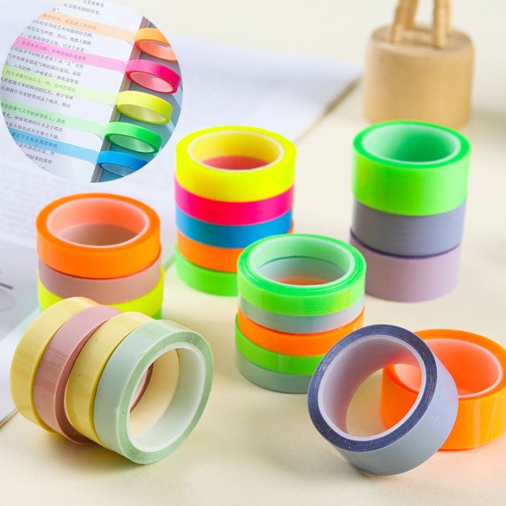 1/5Rolls 5M Tear Transparent Colorful Tear Post-it Tape No Glue Can Be ...