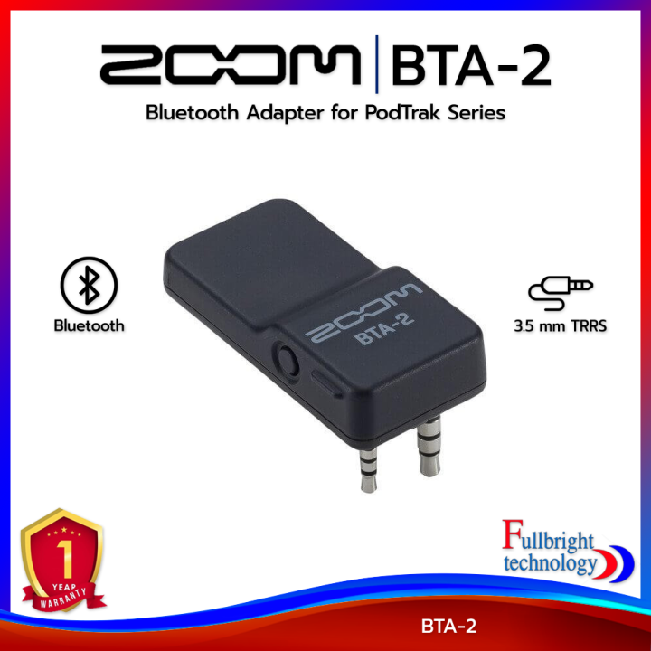Zoom BTA-2 Bluetooth Adapter for PodTrak Series อุปกรณ์เสริมเพิ่มการรับ ...