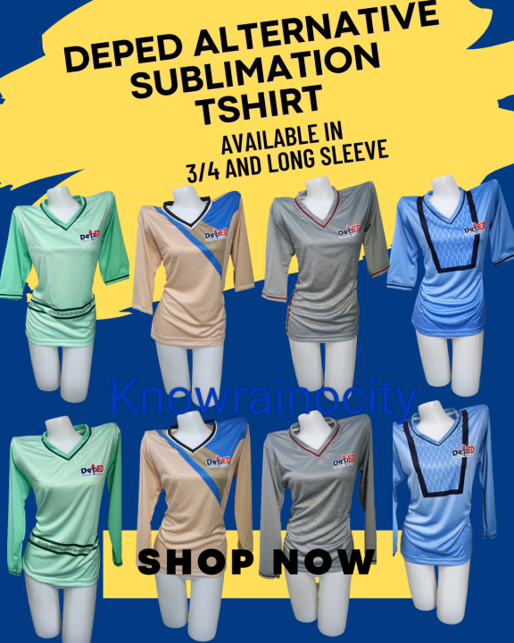 ALTERNATIVE UNIFORM FOR TEACHERS (3/4),LONG SLEEVE FULL SUBLIMATION T ...