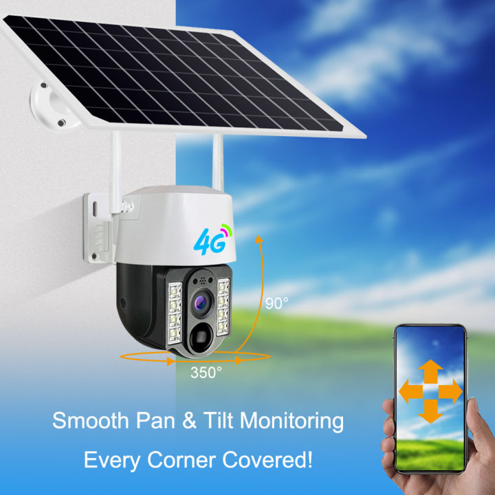 V380 Pro CCTV Camera wifi 4G Solar with Motion Detection with Solar ...