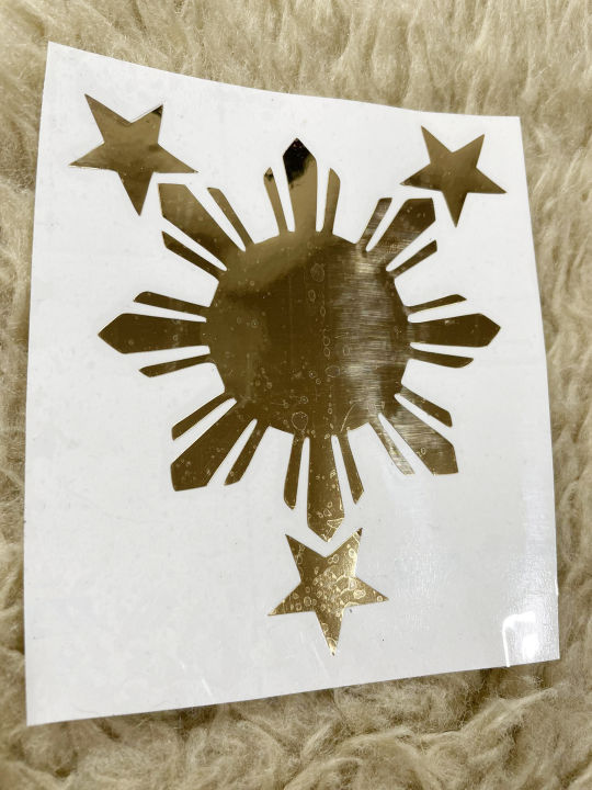 Philippines Flag Decal, Sun Sticker, Filipino Pinoy Pride, Car Window ...