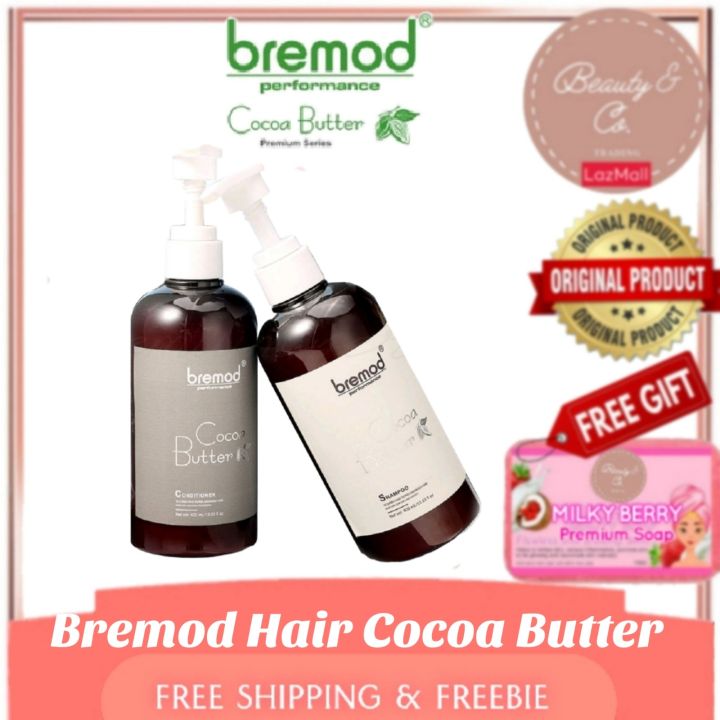 Bremod Cocoa Butter Hair Shampoo & Conditioner 400ml Repair Damage ...