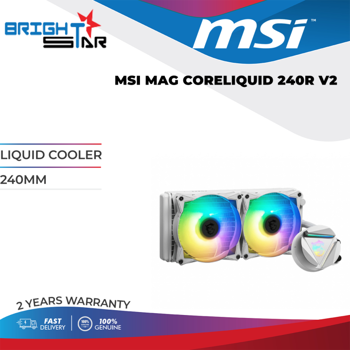MSI CPU Cooler MAG Coreliquid 240R V2 ( 240MM | WHITE ) | Lazada