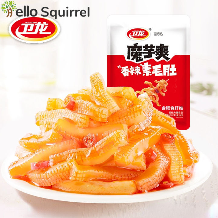 卫龙魔芋爽辣条Weilong Konjac Fresh Spicy Strips Konjac Vegetable Tripe ...