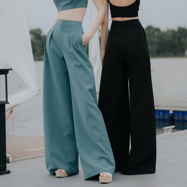 Lism P-017 กางเกงขายาวเอวสูงสุดชิค | Lazada.co.th