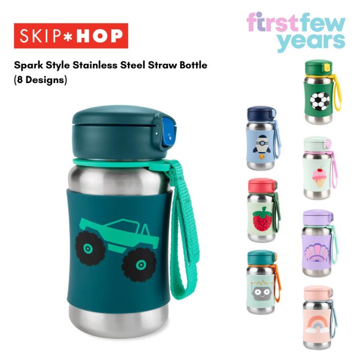 Skip Hop Spark Style Stainless Steel Straw Bottle (8 Designs) | Lazada ...