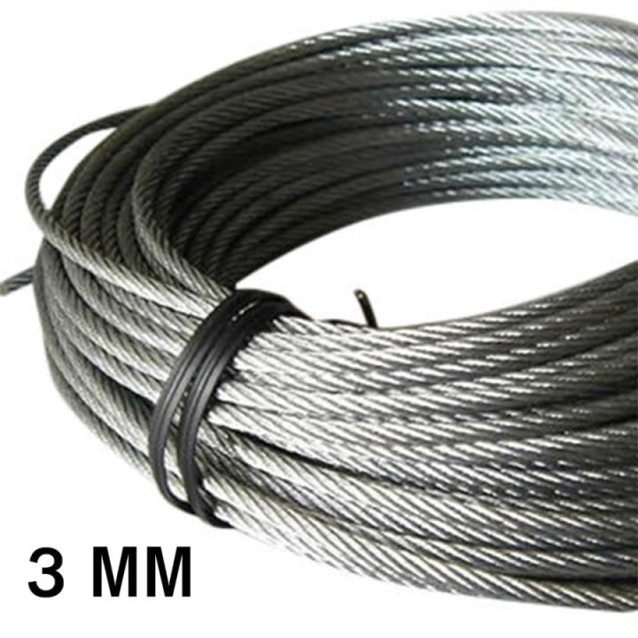 100 METER - tali kawat stainless 3mm wire rope tali seling 3mm | Lazada ...