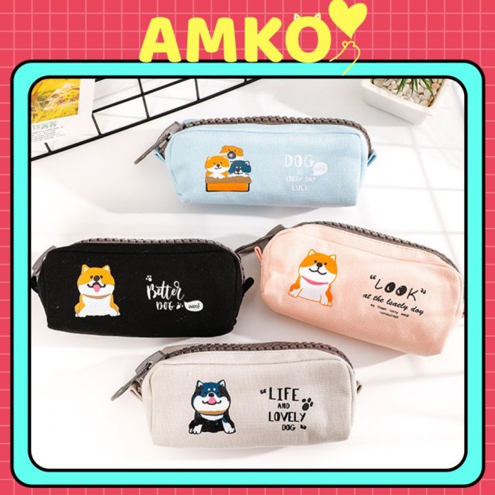 Hộp Bút Vải Đẹp Canvas Hàn Quốc - Bóp Viết Khóa Zip Nhựa To Cute Hình ...