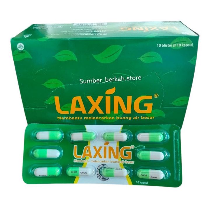 LAXING Strip isi 10 Kapsul Pelancar BAB Obat Diet Pelunak Fases ...