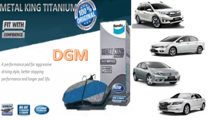 Bendix Metal King Disc Brake Pad Front (DB1393MKT) for Honda Accord SDA ...