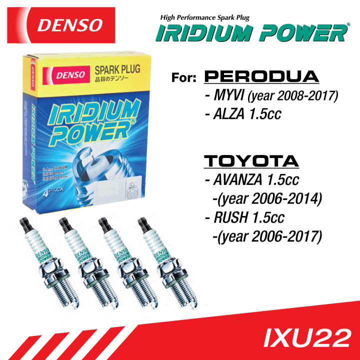 DENSO Iridium Power IXU22 Spark Plug For Perodua & Toyota Myvi Alza ...