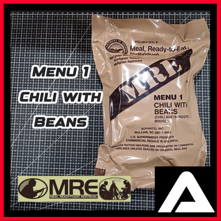 MRE 2024 Inspection Date USA Military Food Meals Ready to Eat - Case A Case B | Lazada PH