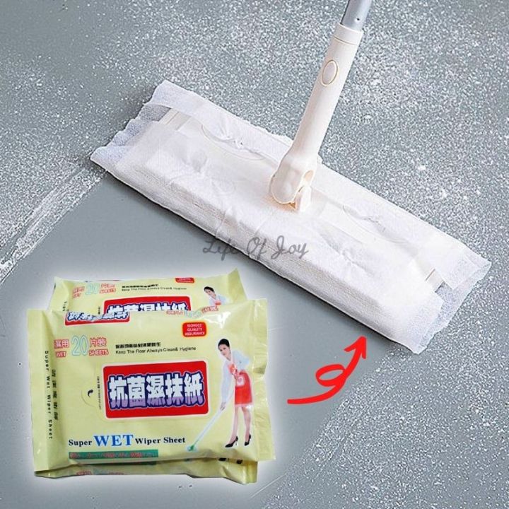 Mop Tisu Pakai Buang Super Wet Wiper Disposable Sheet Floor Wet wipes ...