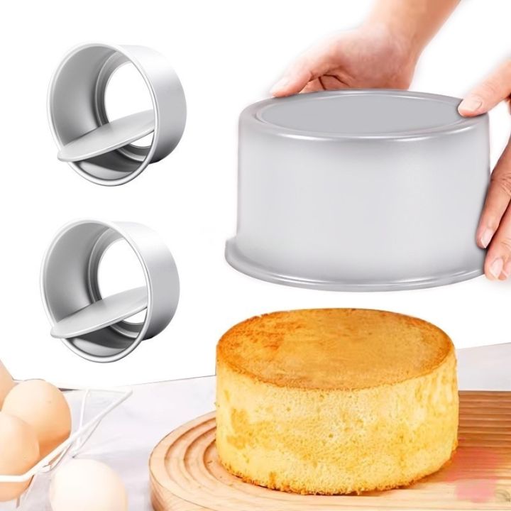 4-8 Inch Round Cake Mold with Removable Bottom Baking Tray Cheesecake ...