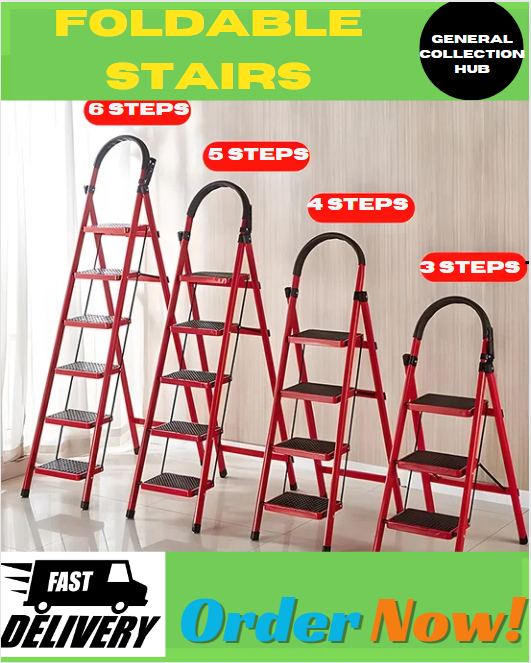 3/4/5/6 Step Ladder Foldable Aluminum ladder heavy duty Step ladder Folding portable/household ...