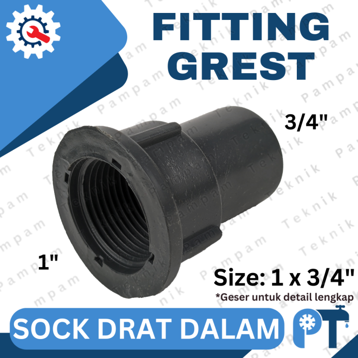 SDD 1 x 3/4 AW Grest - Sock drat dalam 1" x 3/4" sok derat dalam 1x3/4 ...