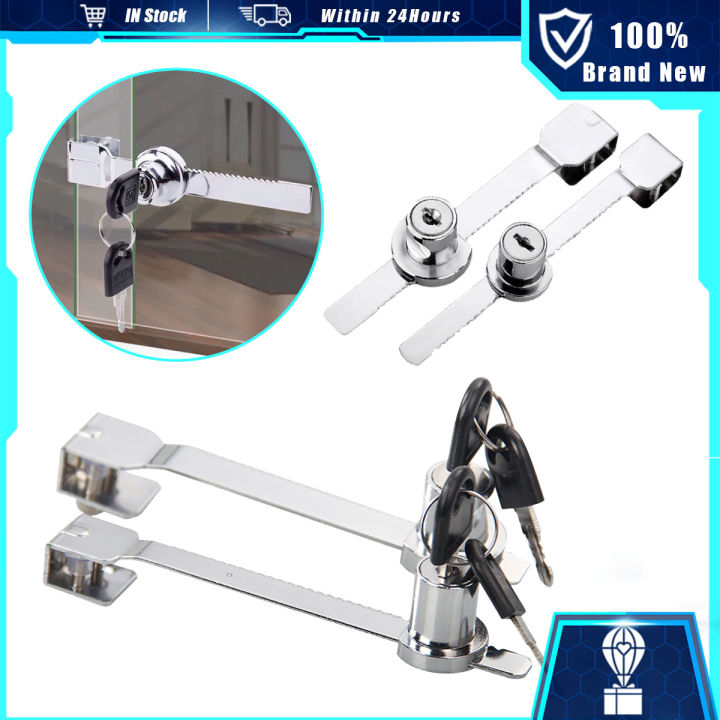 Easy-Install Glass Cabinet Door Lock Set Display Cabinet Zinc Alloy ...