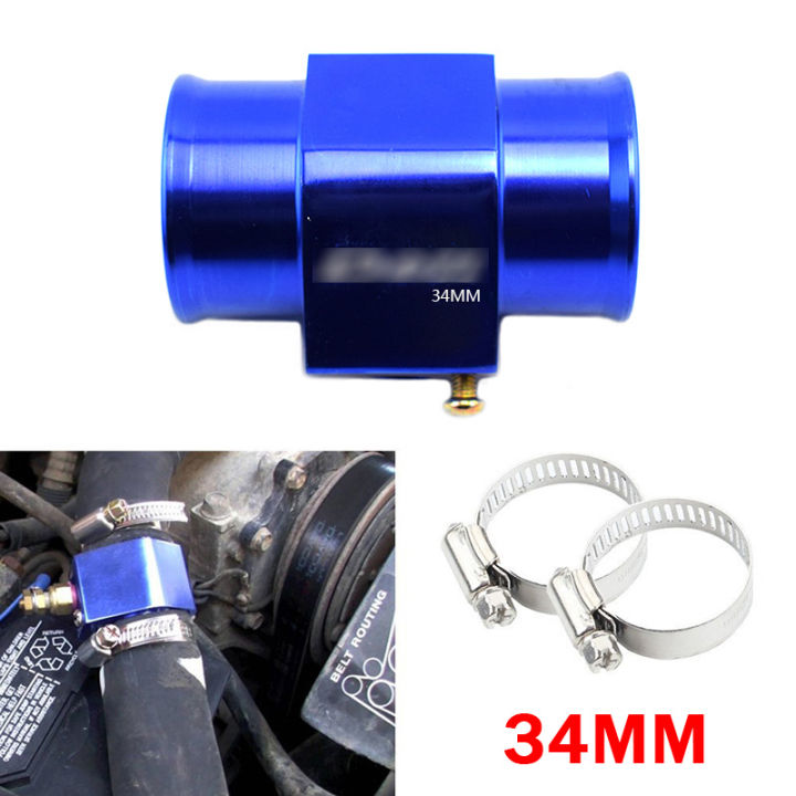 Racing Car Aluminum Blue Water Temp Meter Temperature Gauge Joint Pipe ...