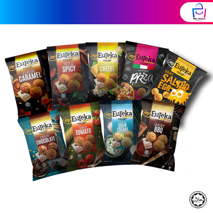 HALAL Eureka Popcorn 80g Gourmet Popcorn Makanan Ringan 爆米花 | Lazada