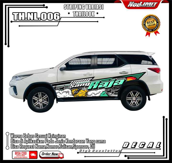 HOT DESAIN STRIPING DECAL MOBIL FORTUNERMODEL THAILOOK MODEERN THAI.NL ...