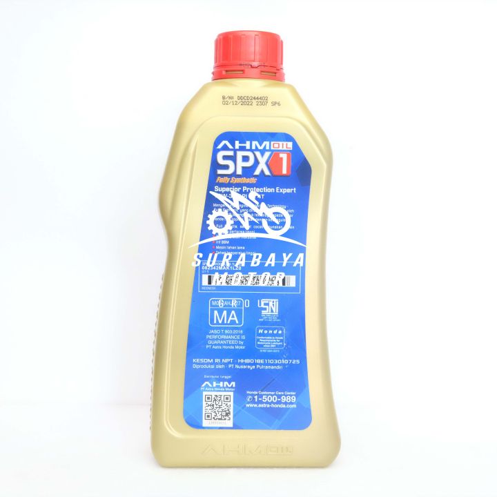 Oli SPX 1 1L AHM SPORT HONDA ORIGINAL 1000ML 1 Liter Sepeda Motor Oli 4T Oli Mesin GL Pro ...