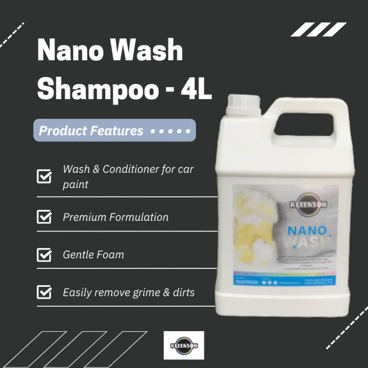 KLEENSON Nano Wash Car Shampoo - 4L | Lazada