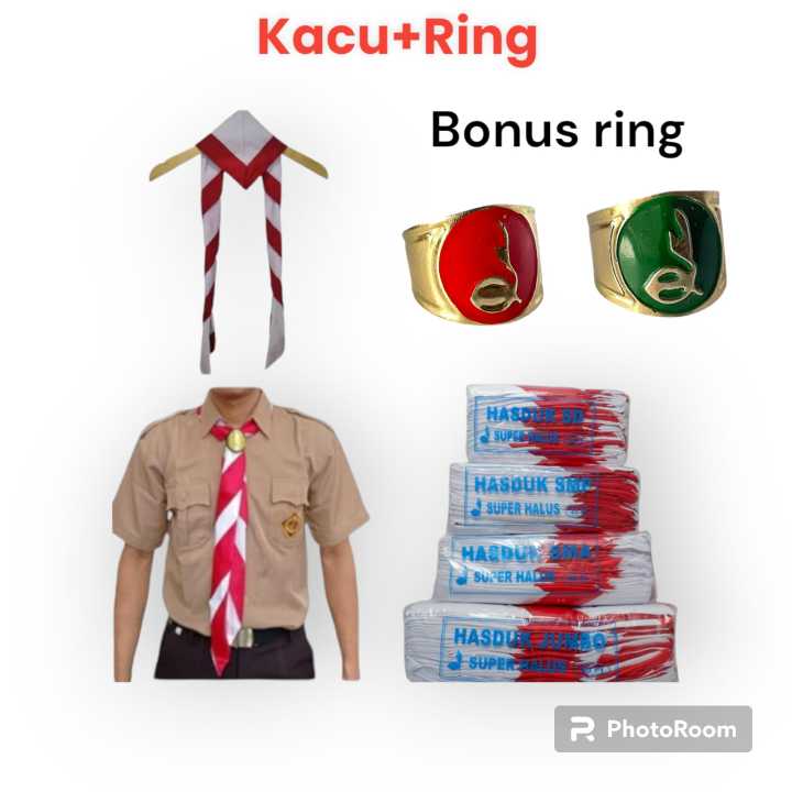 kacu dasi hasduk pramuka sd smp sma pembina jumbo / dasi pramuka merah ...