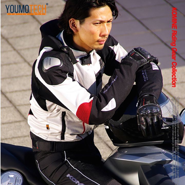 Titanium Motorcycle Motocross Motorbike Riding Jacket with Neck ...