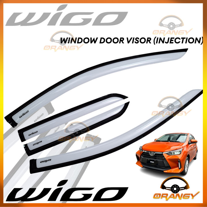 ALL NEW Toyota Wigo 2023 to 2024 INJECTION Window Door Rain Visor BLACK ...