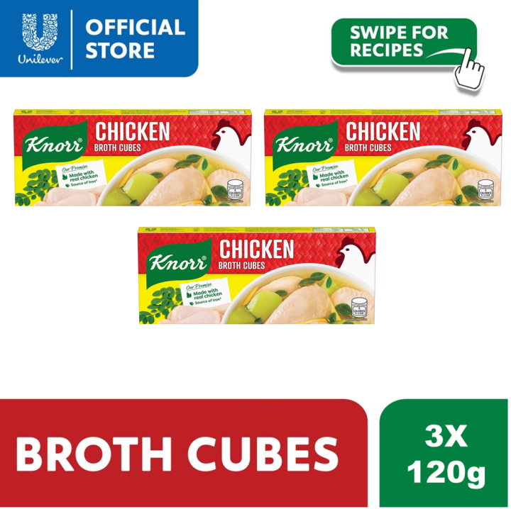[BUNDLE OF 3] Knorr Chicken Broth Cubes Savers 120g | Lazada PH