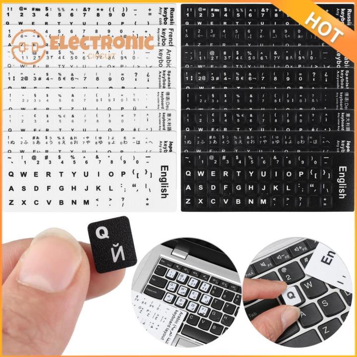Non-slip English Arabic Laptop Keyboard Spanish Russian Letter Alphabet ...