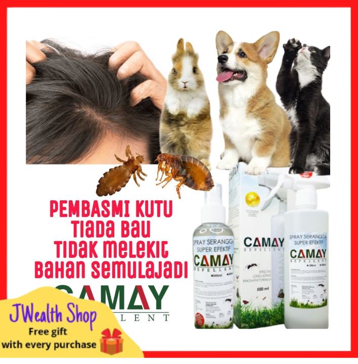 Spray Kutu Kucing Kutu Haiwan anti fleas ticks lice | Ubat kutu Camay ...