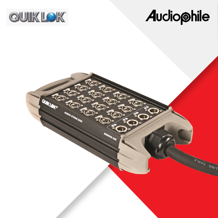 QUIK LOK BOX638-30K Stage box audio system - 30m - 16Input/4Output ...