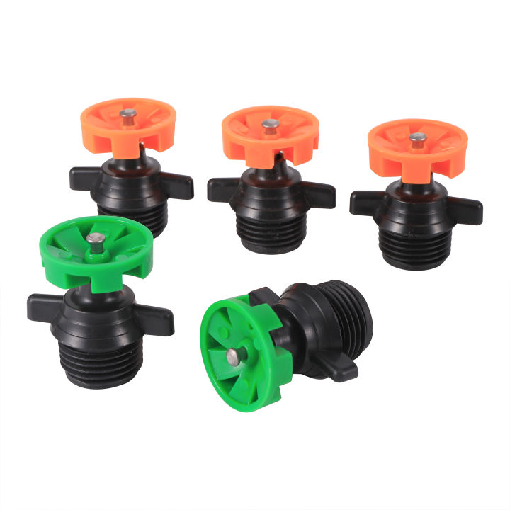 5Pcs 360 Degree Rotating Watering Nozzle 1/2" Male Thread Automatic Rotation Sprinkler Garden ...