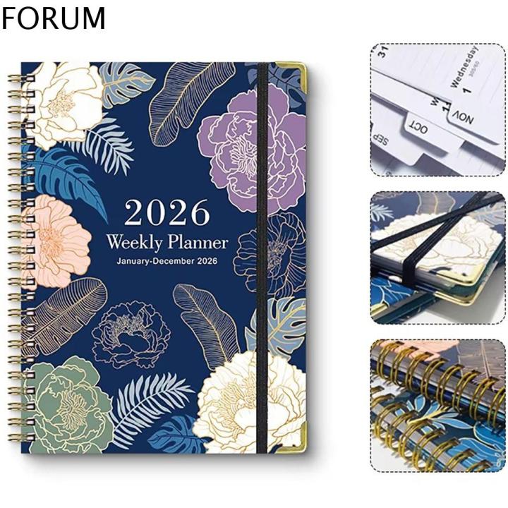 FORUM A5 Size Notebook 2026 365-Day Daily Planner 2026 Edition Monthly ...