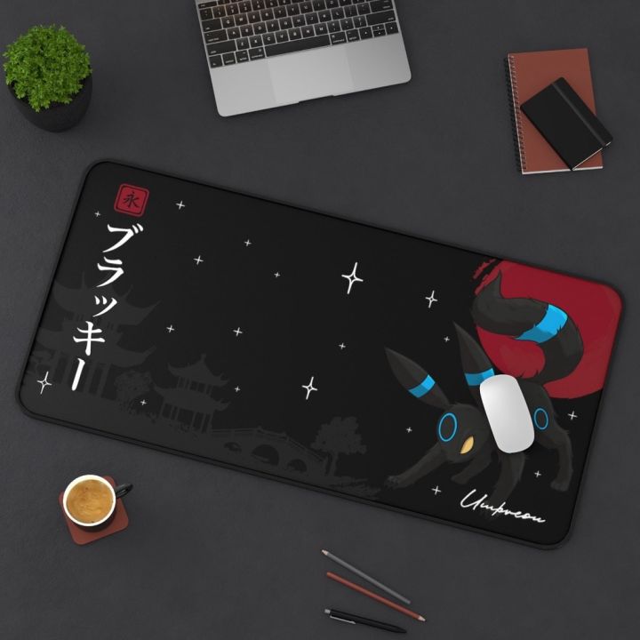 Umbreon Gaming Desk Mat, Long Desk Mats, Mousepad, Christmas Birthday ...